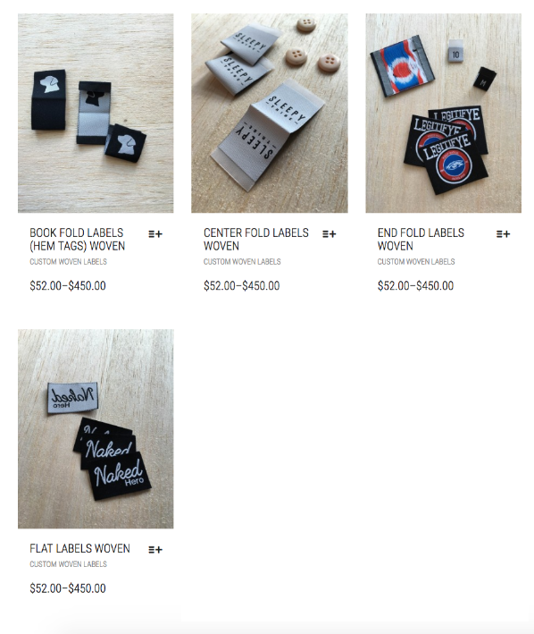 How to order woven labels on our site - Honour Production